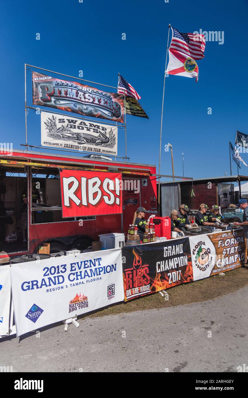 BBQ Smoker Pigfest Lakeland, Florida USA Stock Photo - Alamy