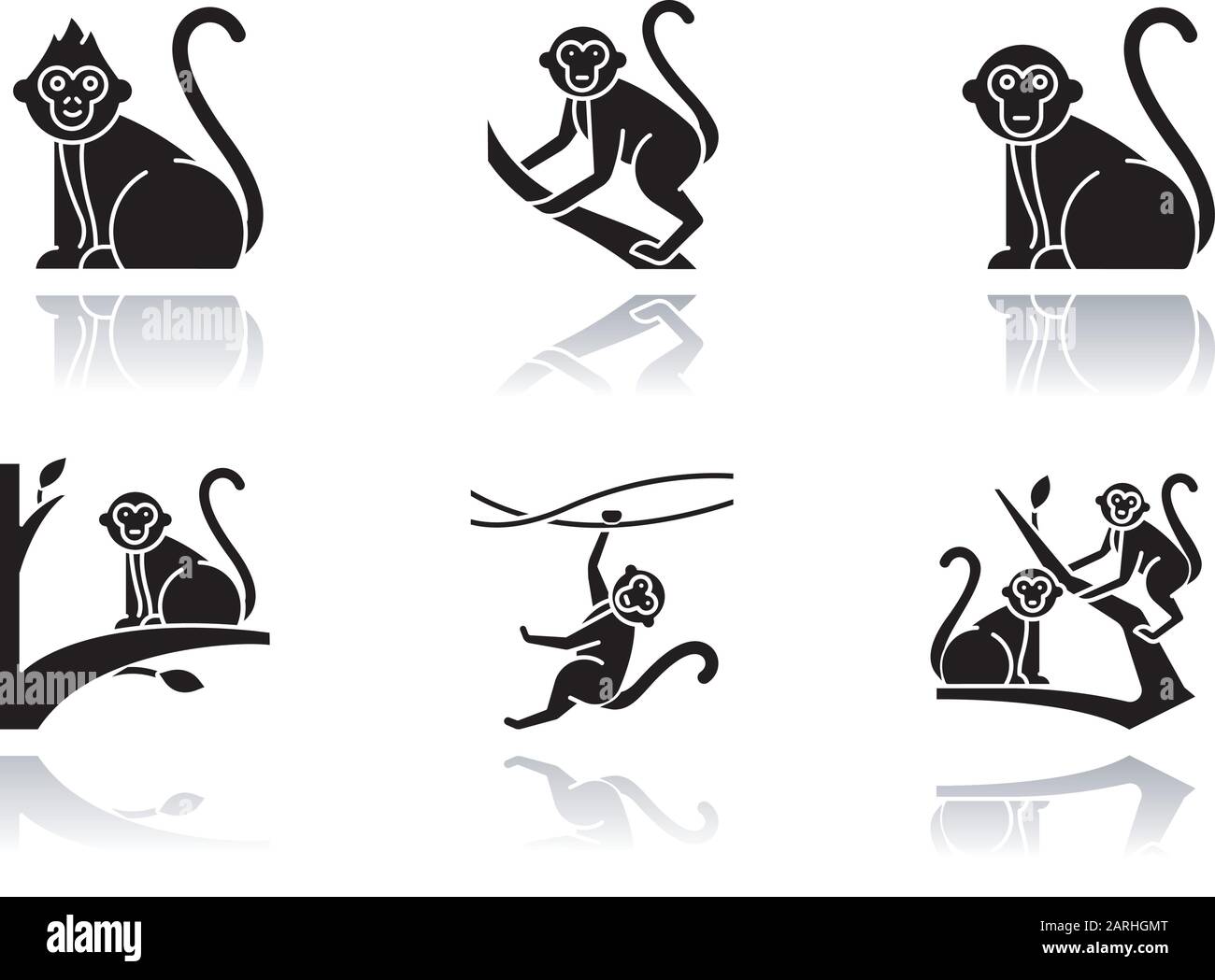 Indonesian monkeys Stock Vector Images - Alamy