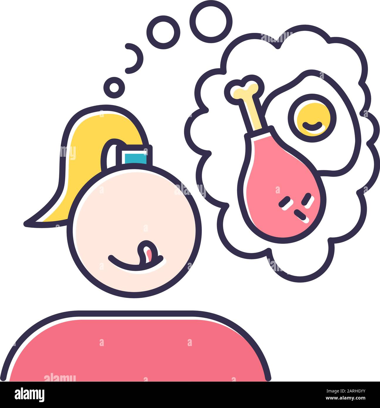 Egg woman thinking Cut Out Stock Images & Pictures - Alamy