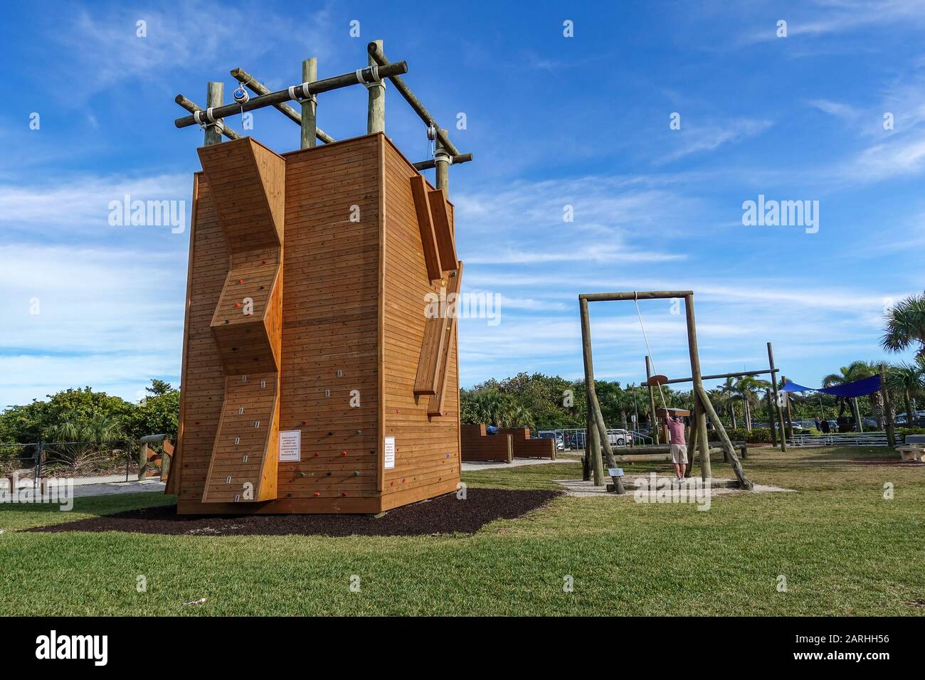 Ft. Pierce,FL/USA-1/27/20: An example of the obstacle course and ...