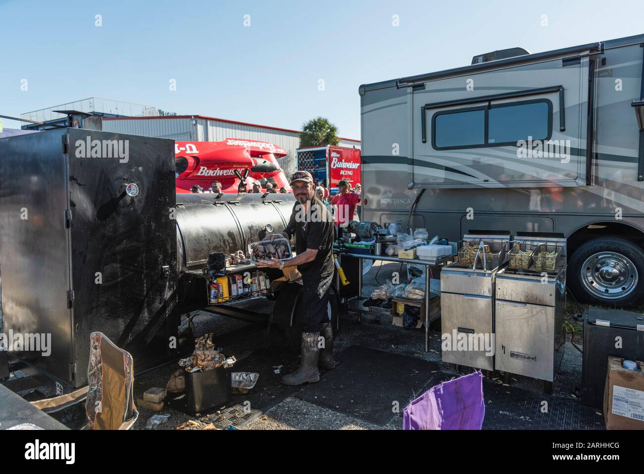 BBQ Smoker Pigfest Lakeland, Florida USA Stock Photo - Alamy
