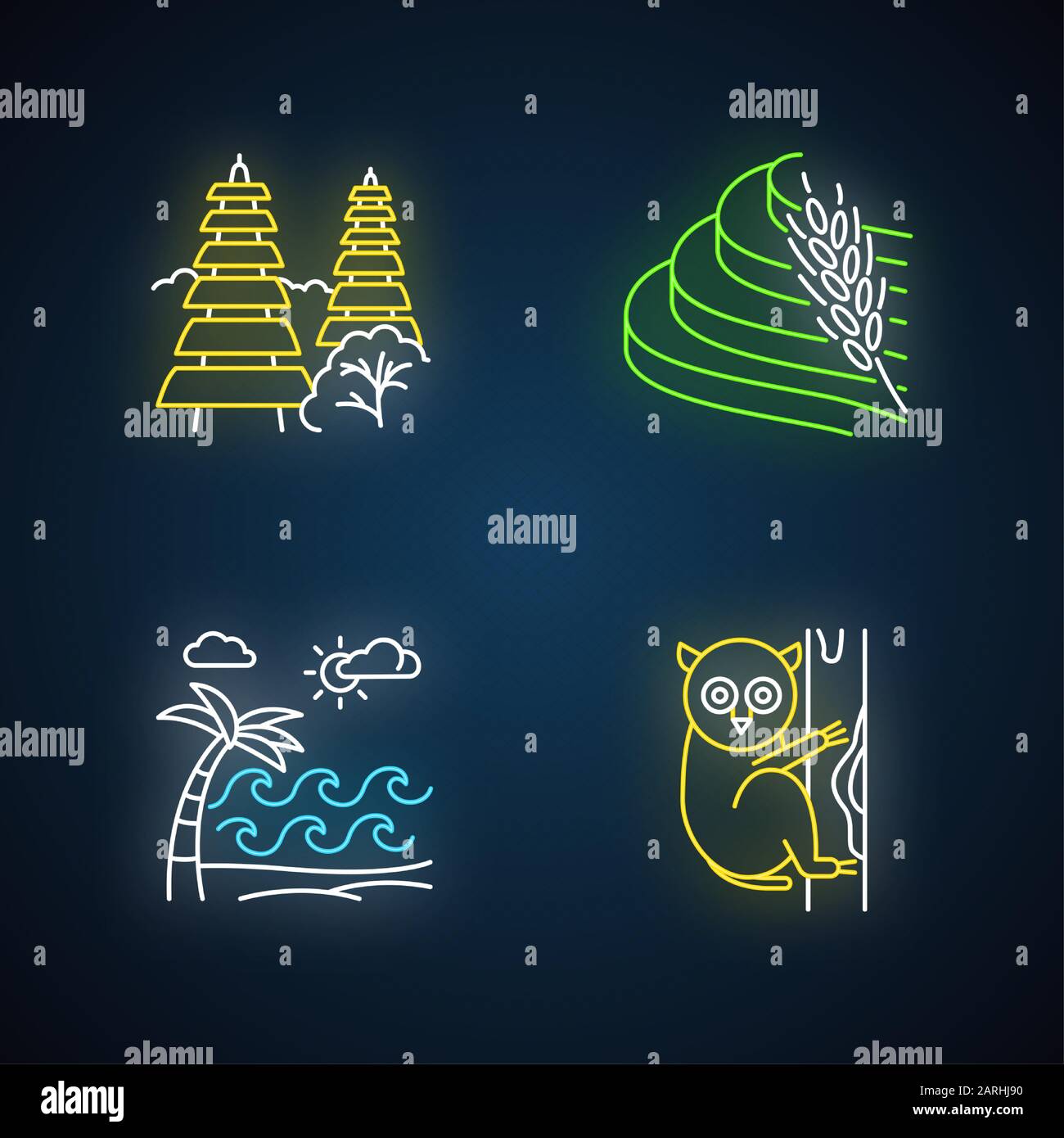 Indonesia bali island rice Stock Vector Images - Alamy