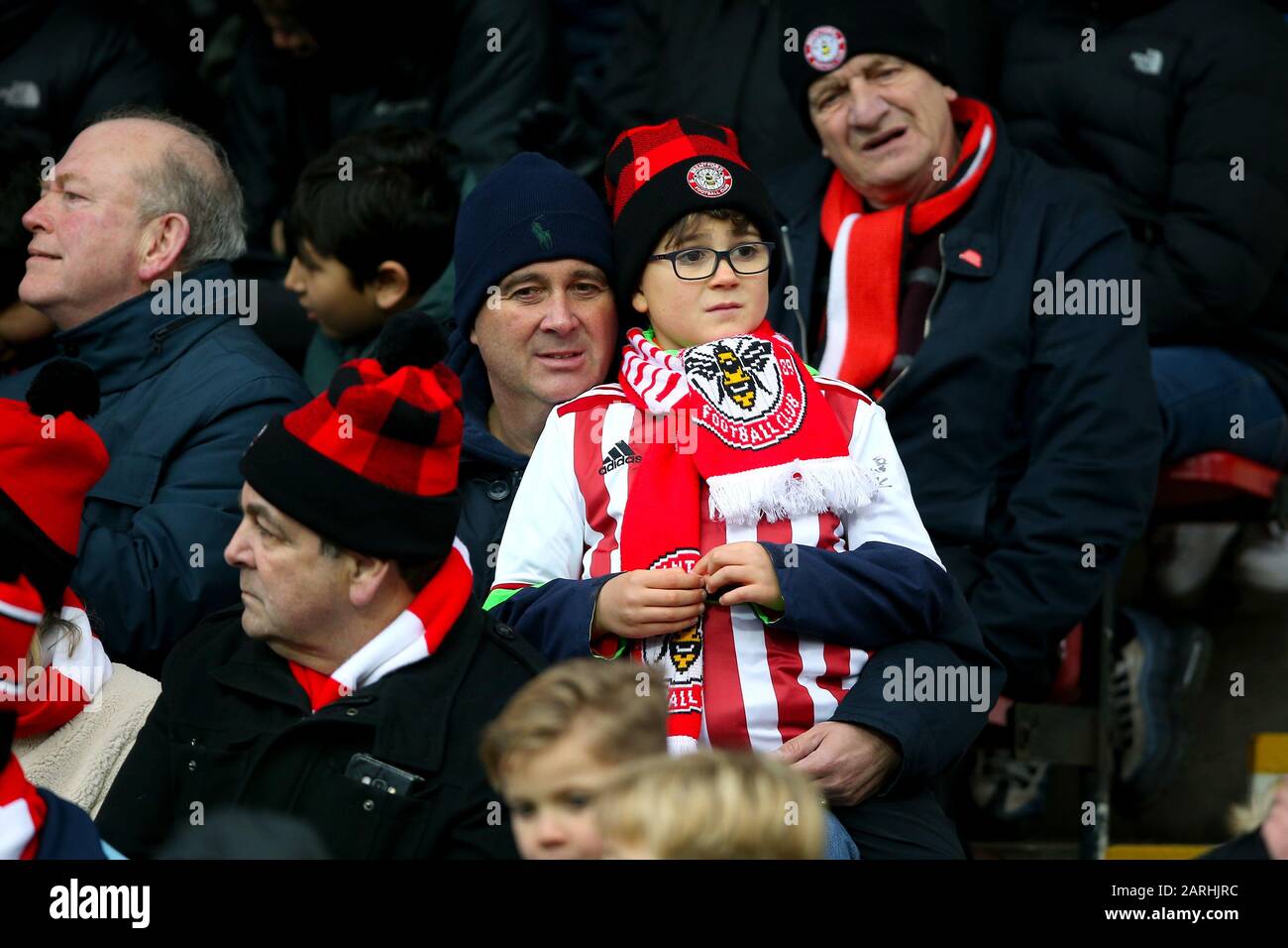 Brentford fans in the stands Stock Photo - Alamy