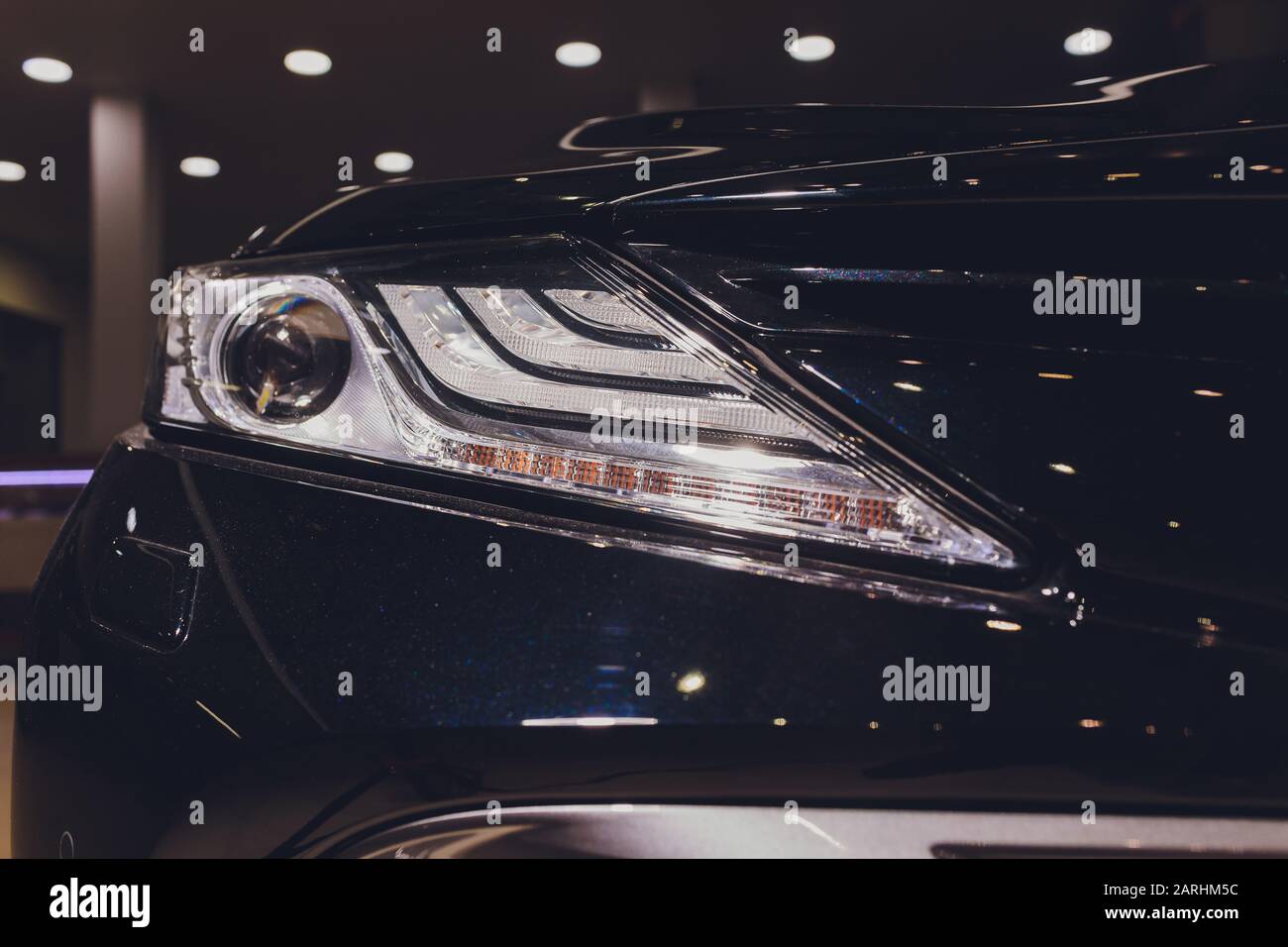 Ufa, Russia, 15 January, 2020: Toyota Camry, side view. Photography of ...