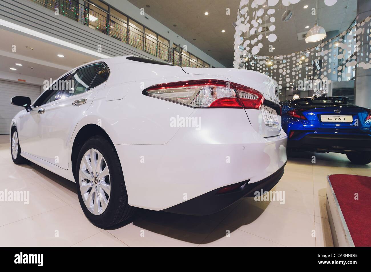 Ufa, Russia, 15 January, 2020: Toyota Camry, side view. Photography of ...