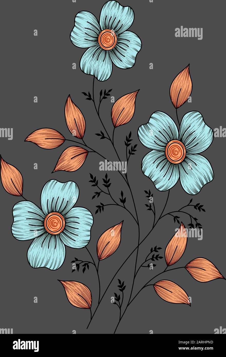 floral flower bunch textile Stock Photo - Alamy