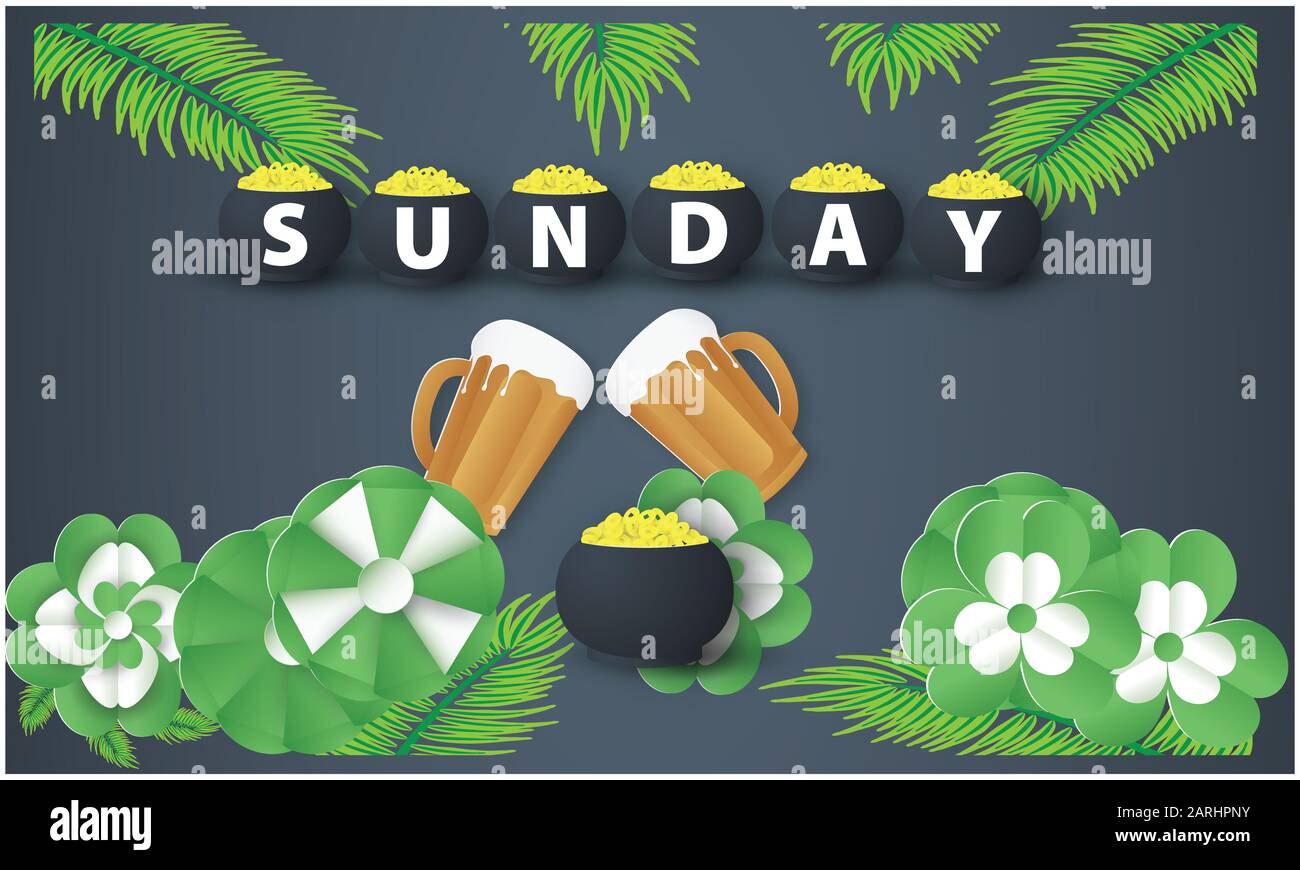 Sunday vector vectors hi-res stock photography and images - Alamy
