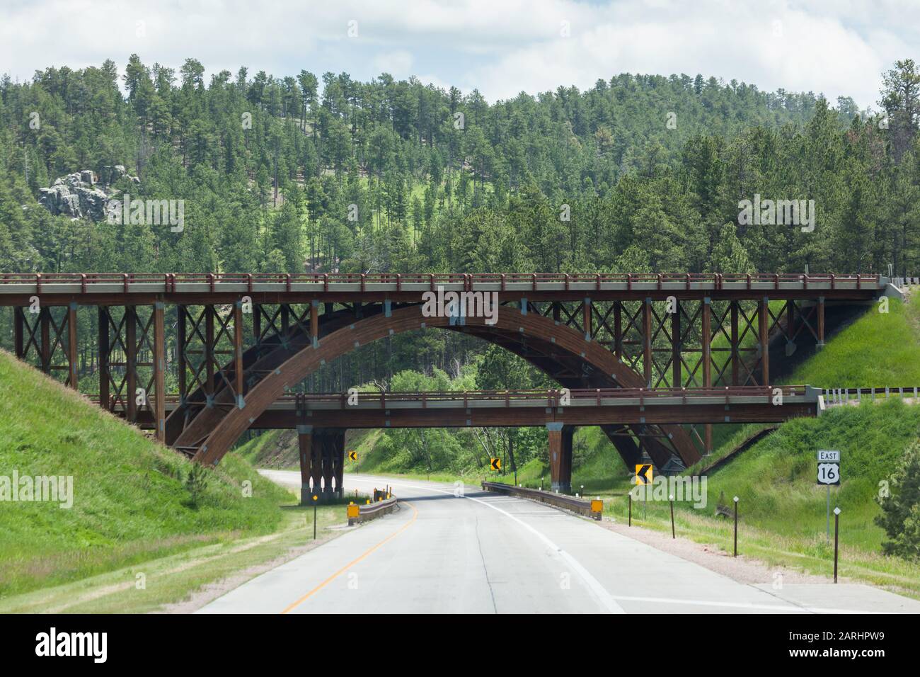 The intersection of Route 16 and Route 16A just north of Keystone ...