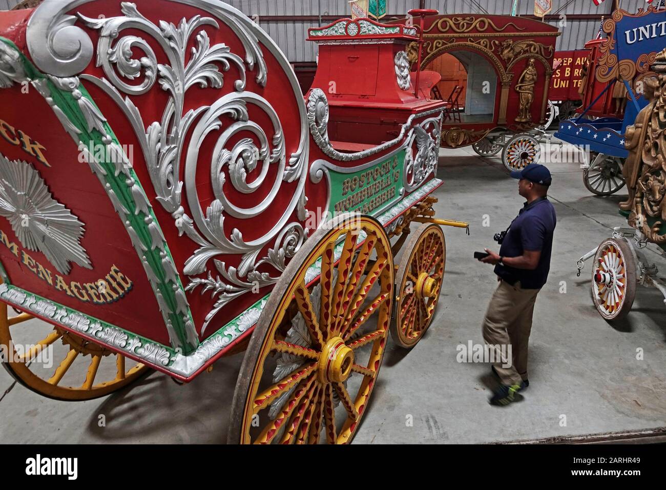 Deppe wagon pavilion at the Circus World Museum in Baraboo Wisconsin ...