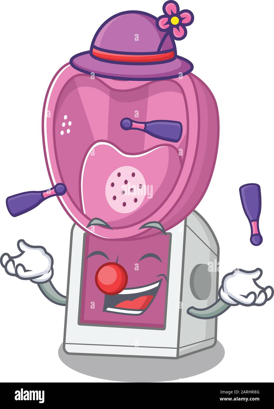 Smart steam inhaler cartoon character design playing Juggling Stock ...