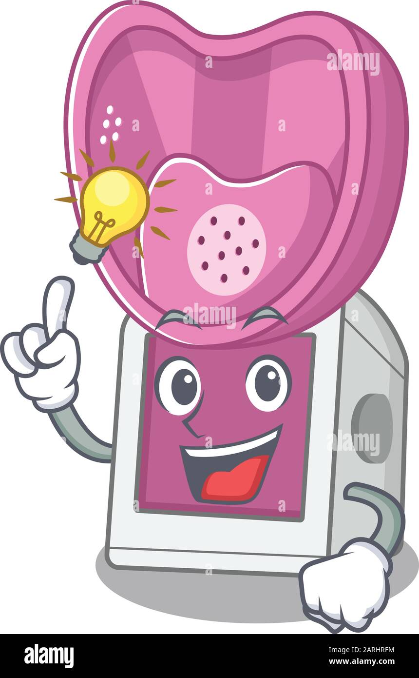 Have an idea gesture of steam inhaler cartoon character design Stock ...
