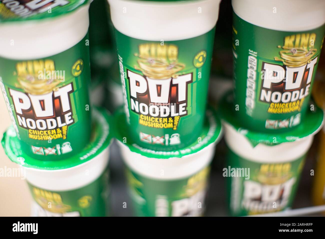 Pot Noodles in a supermarket Stock Photo - Alamy