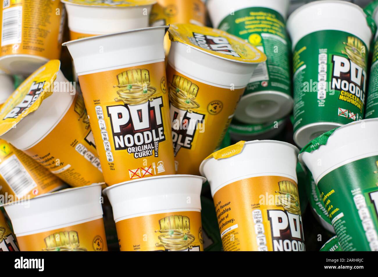 Pot Noodles in a supermarket Stock Photo - Alamy