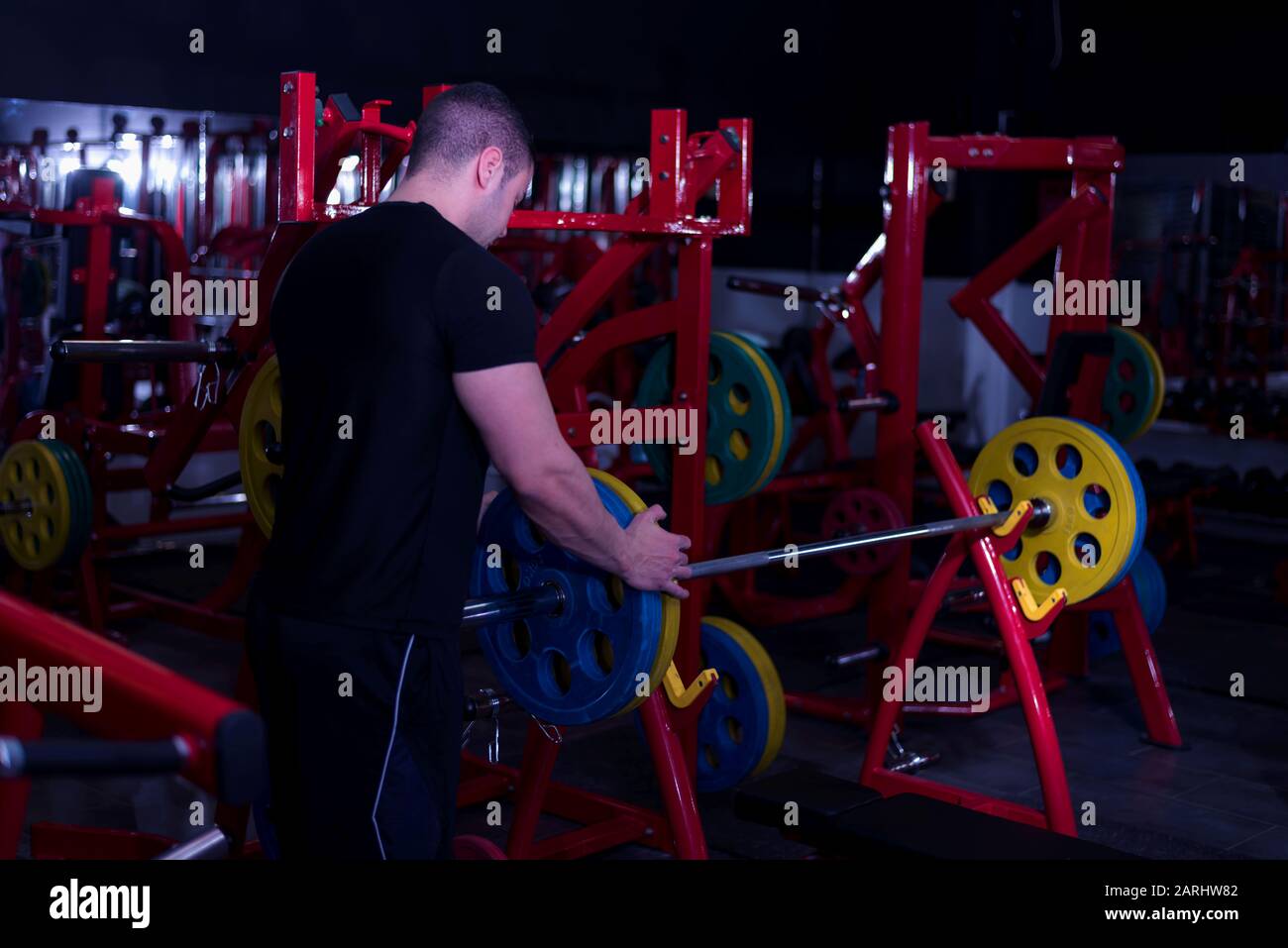 Hard Core Bodybuilding. Muscular athletic bodybuilder fitness model ...