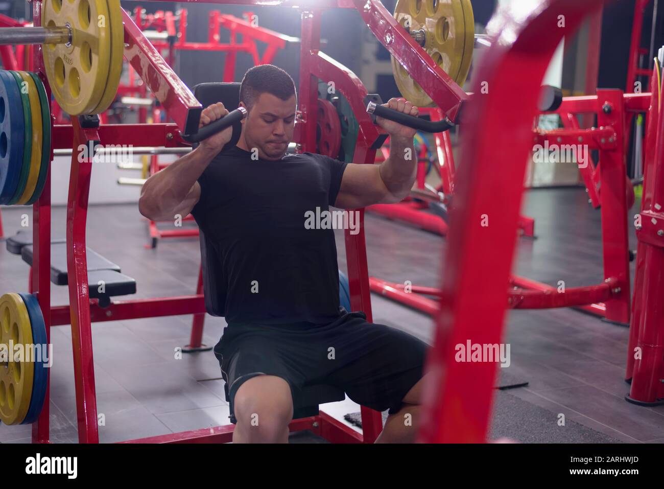 Hard Core Bodybuilding. Muscular athletic bodybuilder fitness model ...