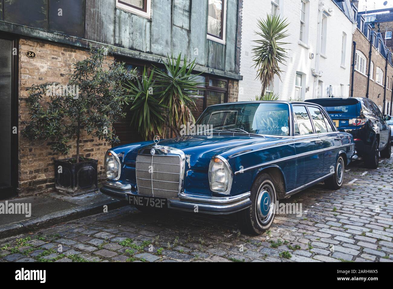 London/UK - 22/07/19: Mercedes-Benz 600 parked on a side of a street ...