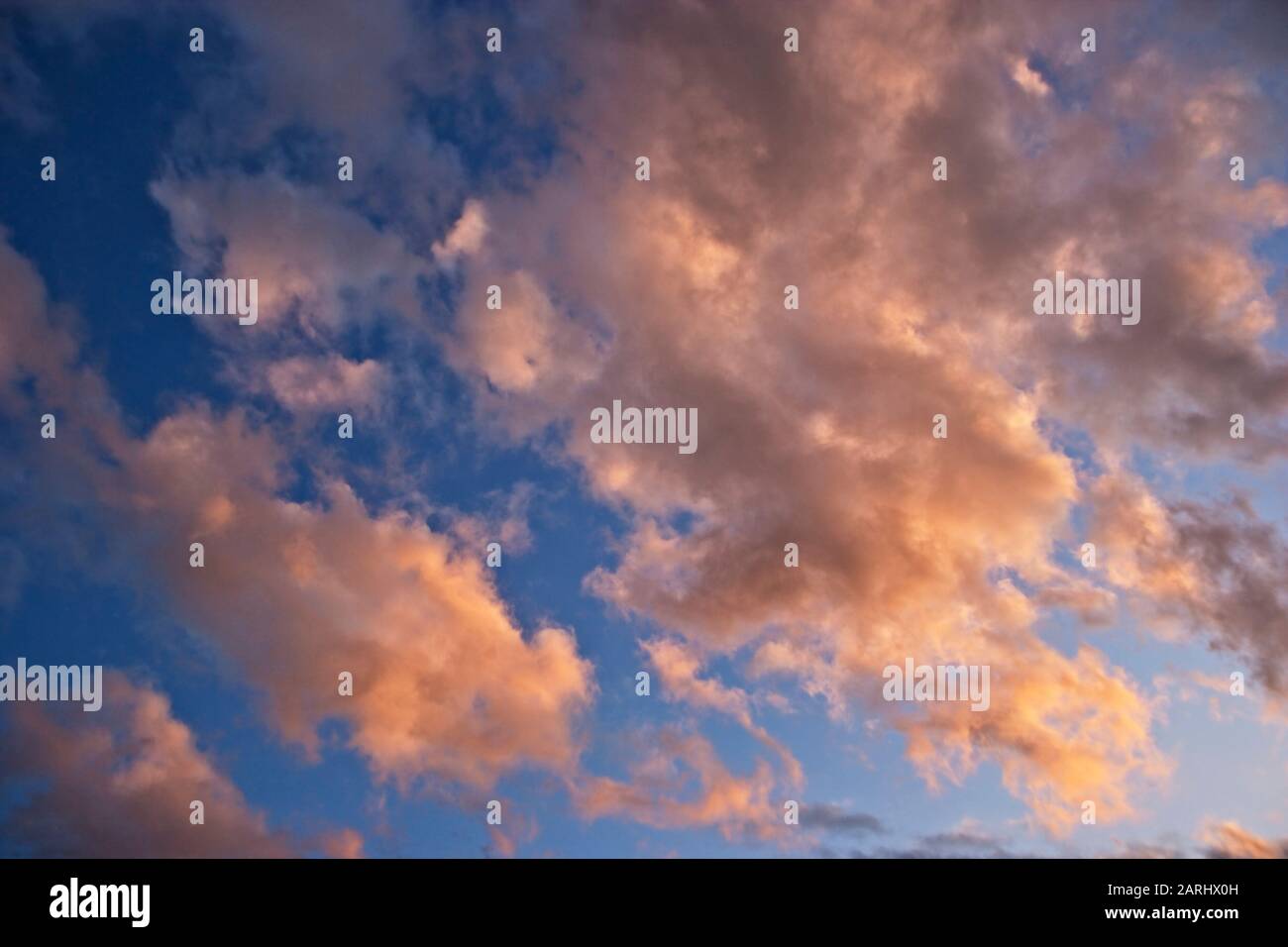 Beautiful late afternoon clouds showing a clear blue sky overhead Stock ...