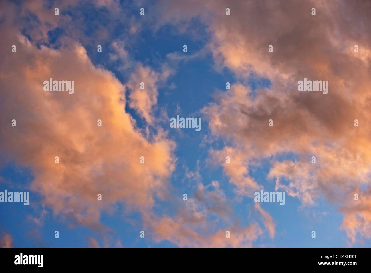 Beautiful late afternoon clouds going to clear blue sky overhead Stock ...