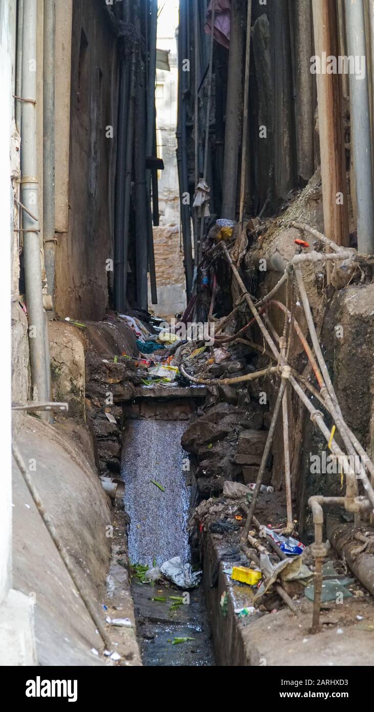 Open sewer in Jodhpur, India Stock Photo - Alamy