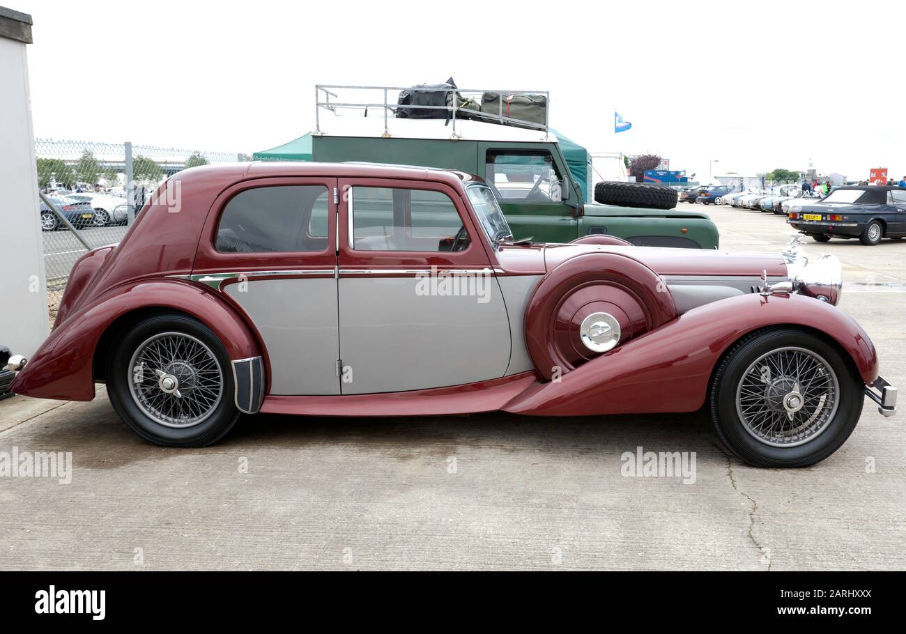 Side view of a 1938, Alvis Speed 25 SC (The Dowager),on display at the ...