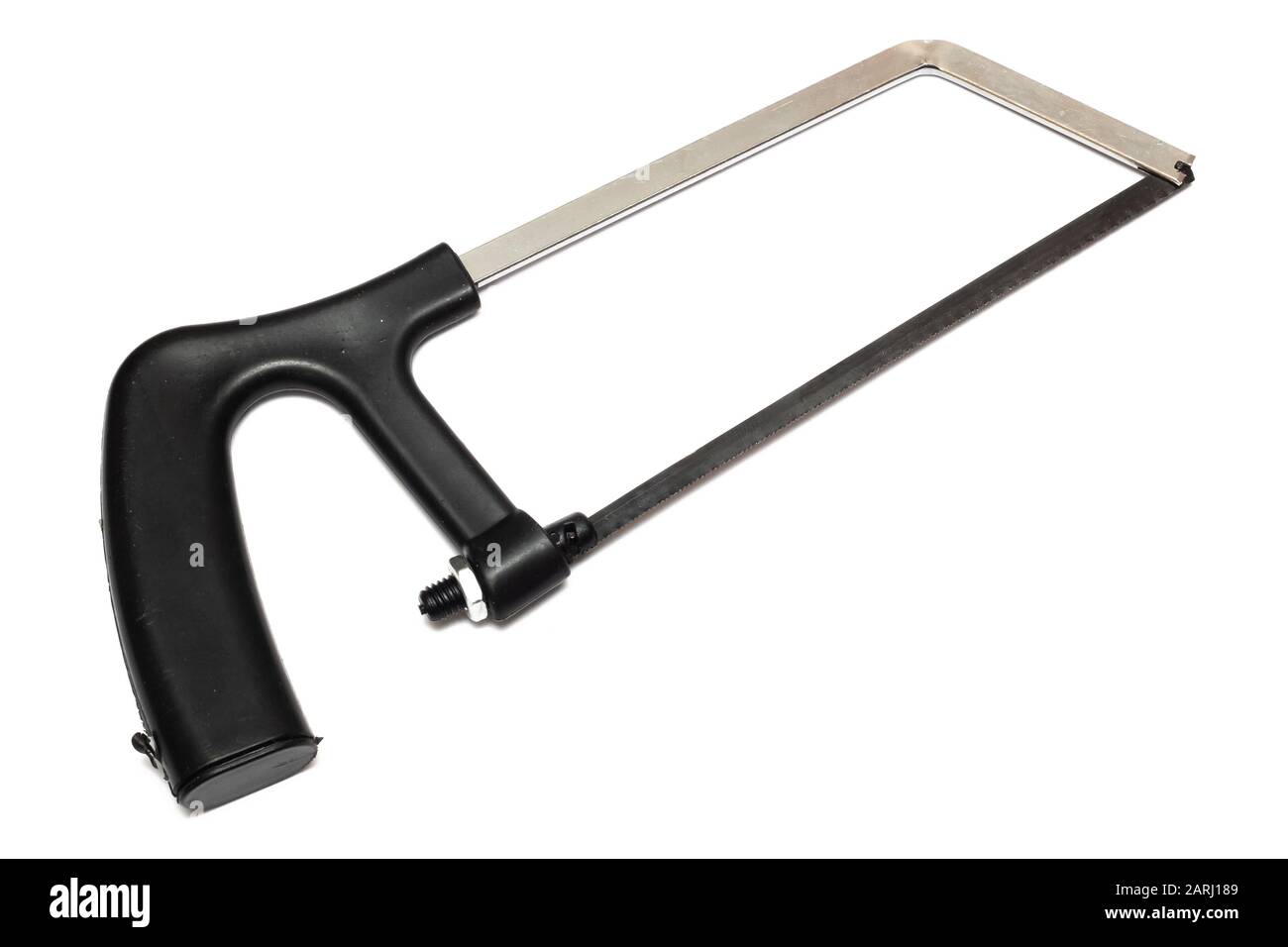 Modern saw with handle close up, isolated on white background Stock ...