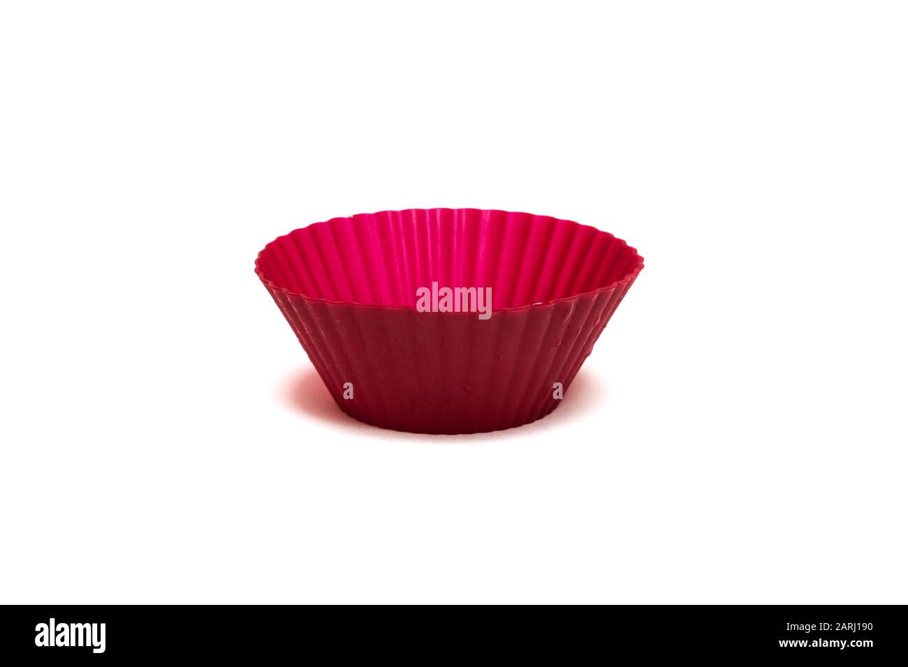 Pink silicone baking dish close up, isolated on white background Stock ...