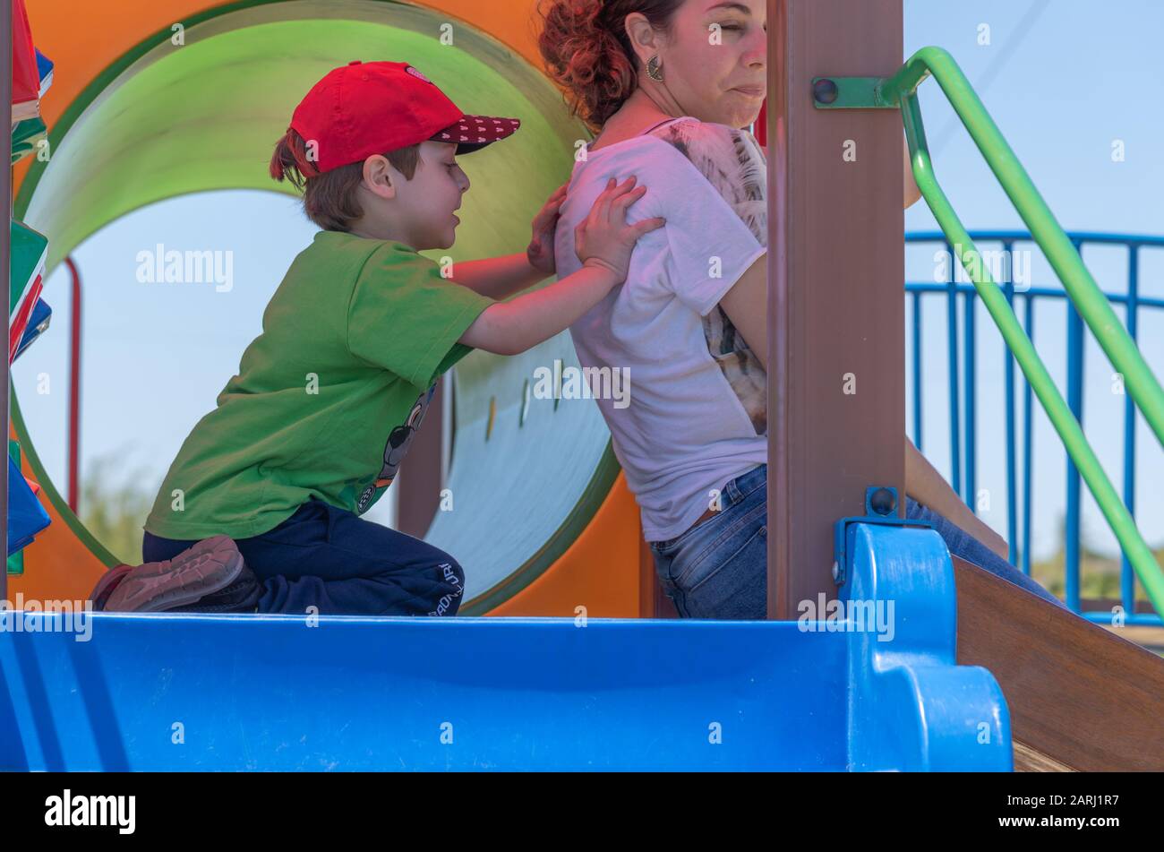 Family games in the playground of the city of Osório RS Brazil ...