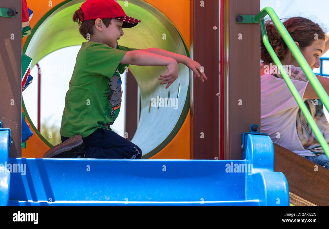 Family games in the playground of the city of Osório RS Brazil ...