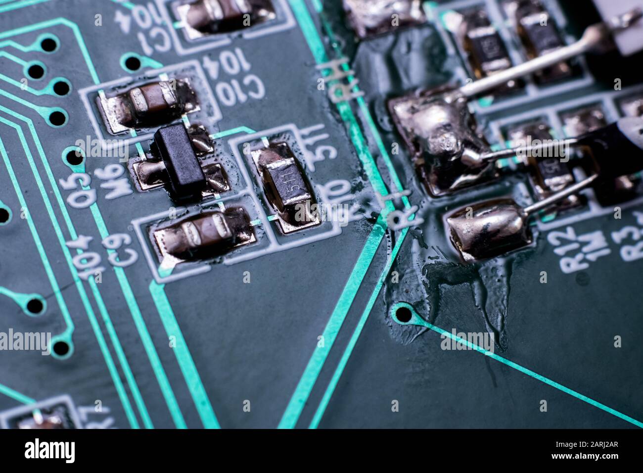 Macro photo pcb tracks hi-res stock photography and images - Alamy