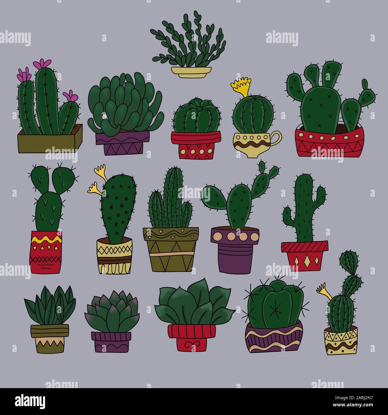 Cacti design hi-res stock photography and images - Alamy