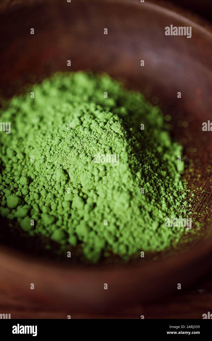 Green tea powder in hi-res stock photography and images - Alamy