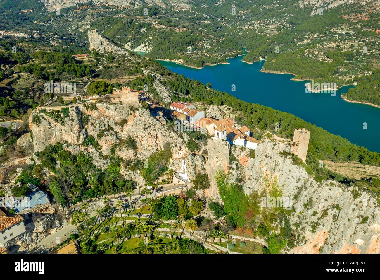 Panoramic view of popular Spanish vacation destination El Castell de ...