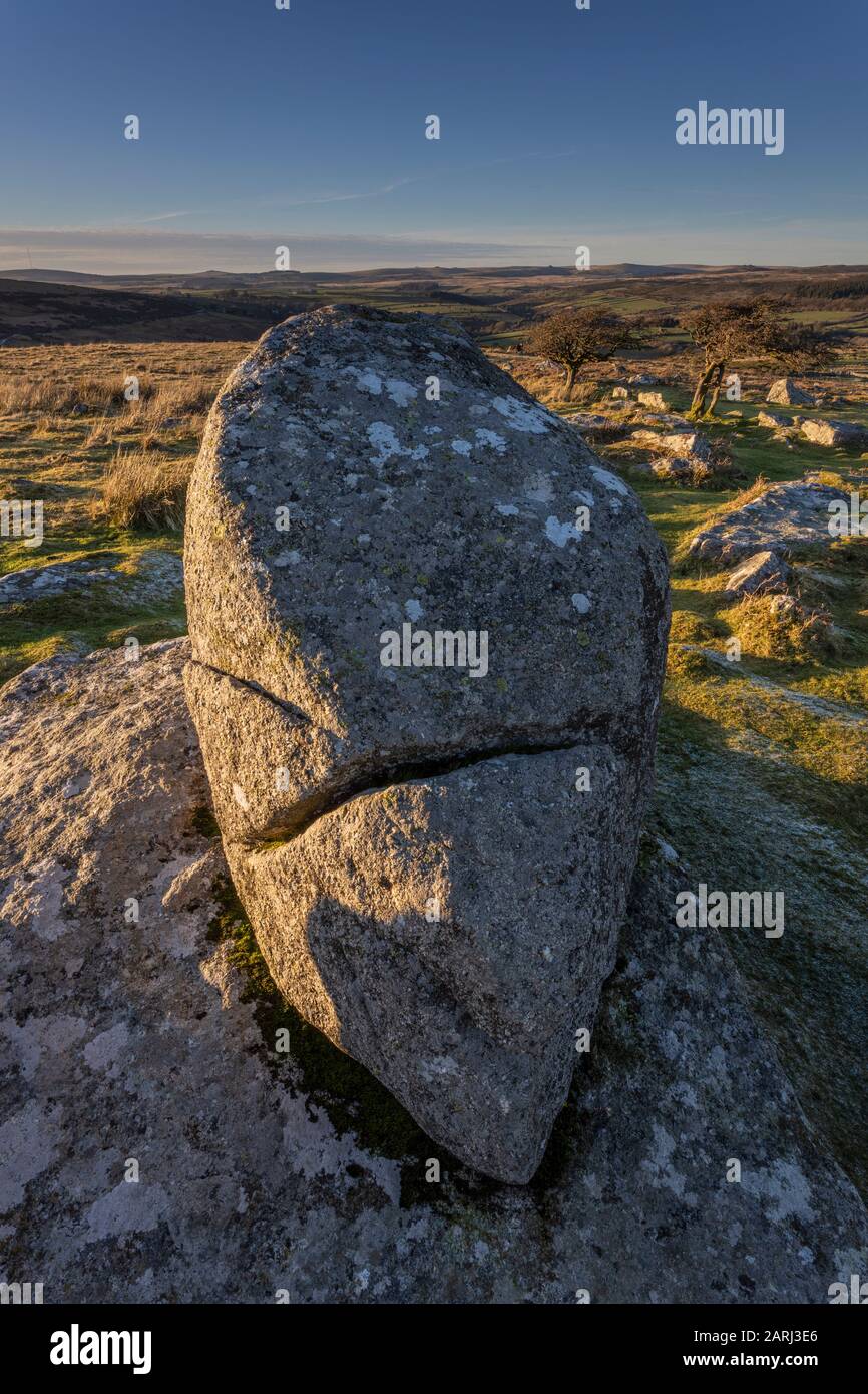 Combestone Tor on Dartmoor Stock Photo - Alamy