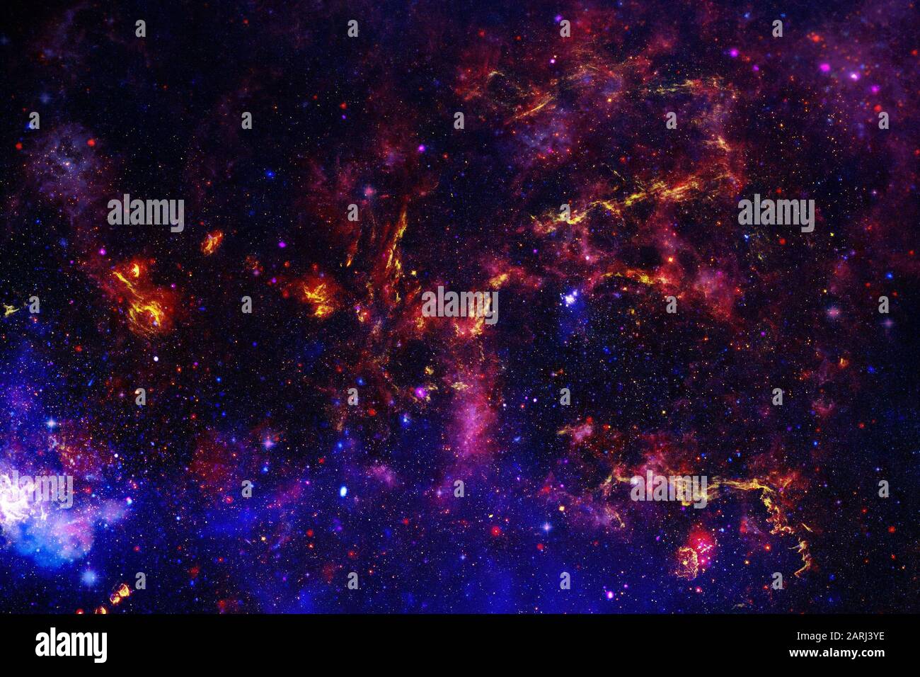 Universe scene with stars and galaxies in deep space showing the beauty ...