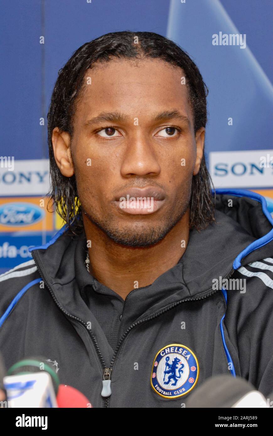 Didier Drogba. Champions League Press Conference, Stamford Bridge ...