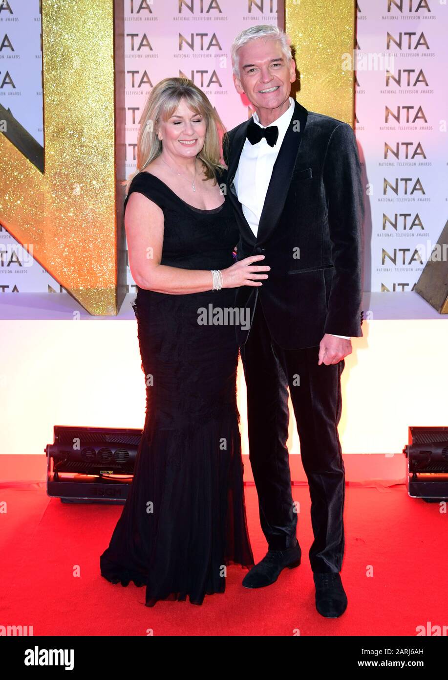 Stephanie Lowe and Phillip Schofield (right) during the National ...