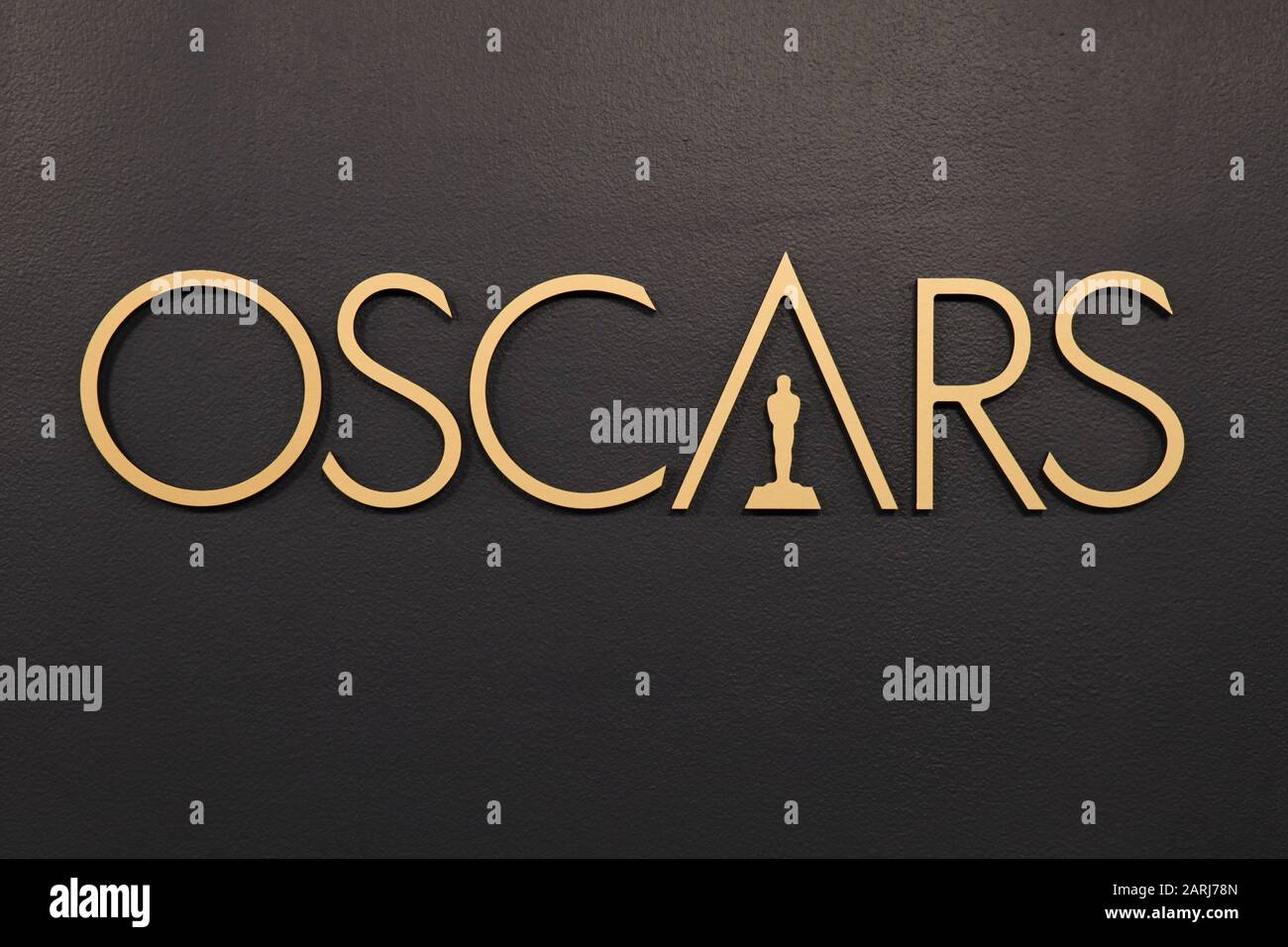 January 27, 2020, Hollywood, California, USA: Oscars signage on the ...
