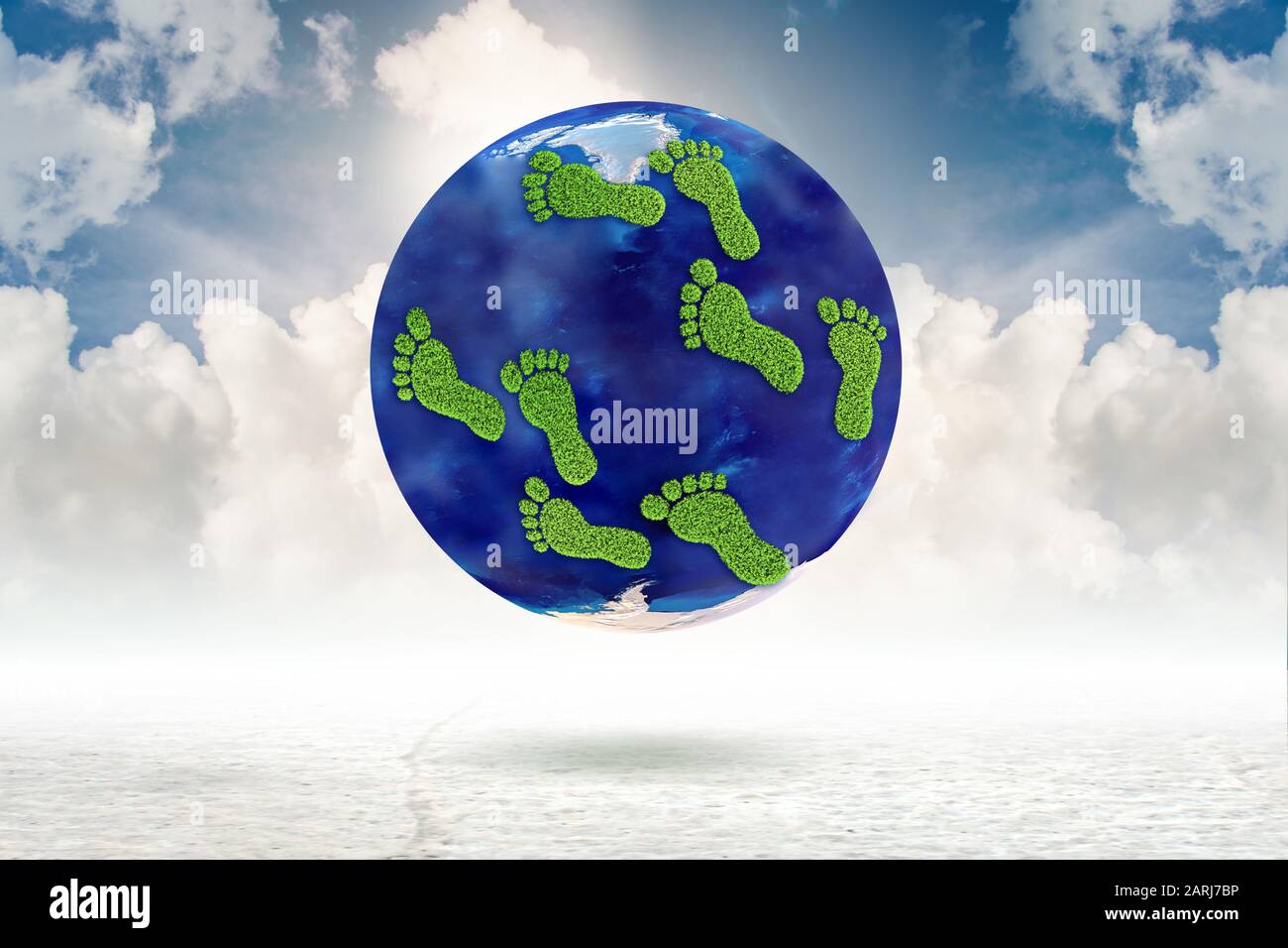 The carbon footprint concept - 3d rendering Stock Photo - Alamy