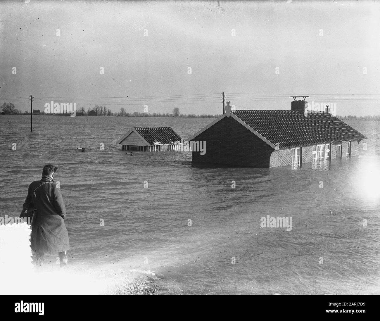 Watersnood 1953 [Flooding plates] signalwachtershuis Moerdijk Date ...