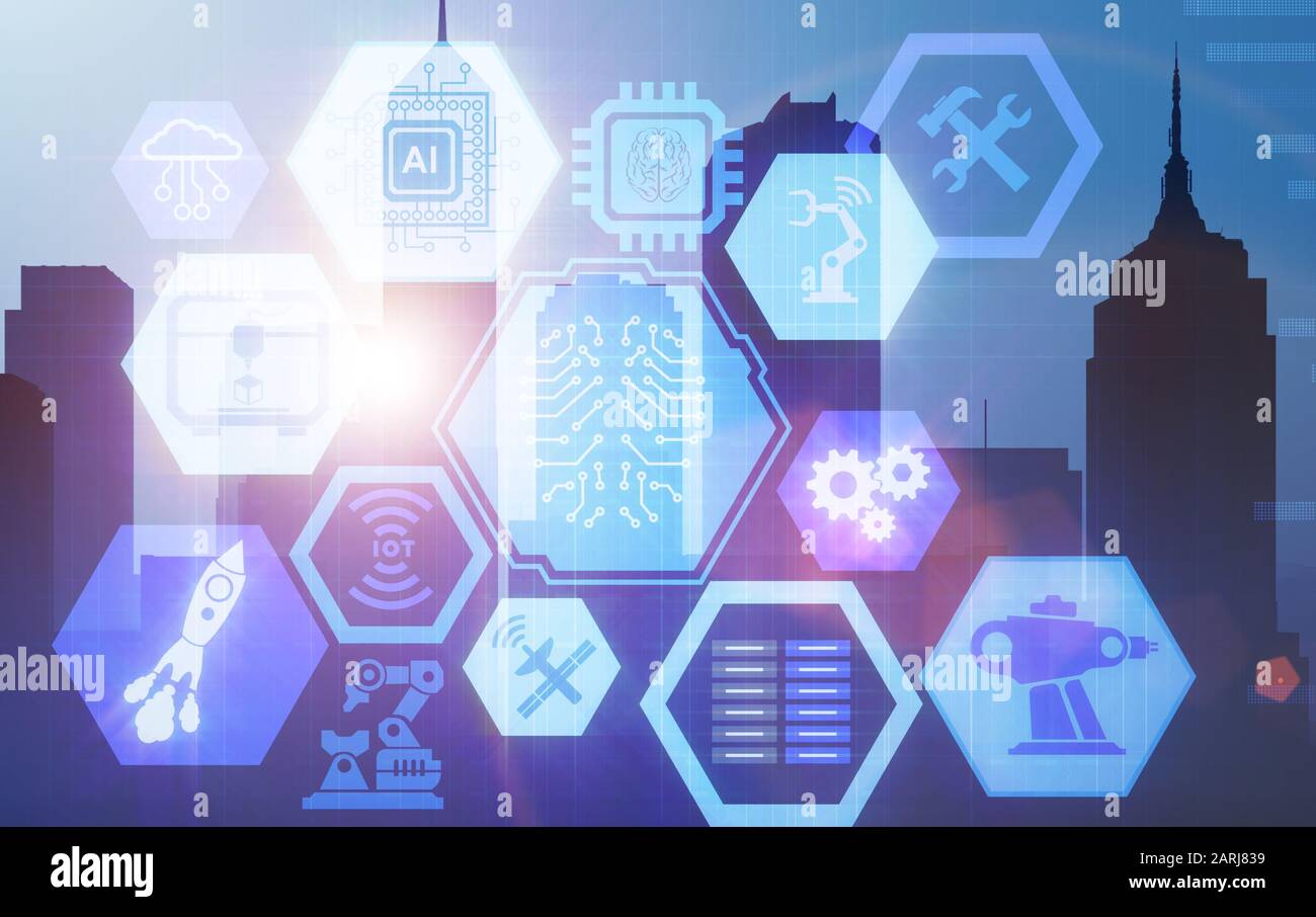 The artificial intelligence modern computing concept Stock Photo - Alamy