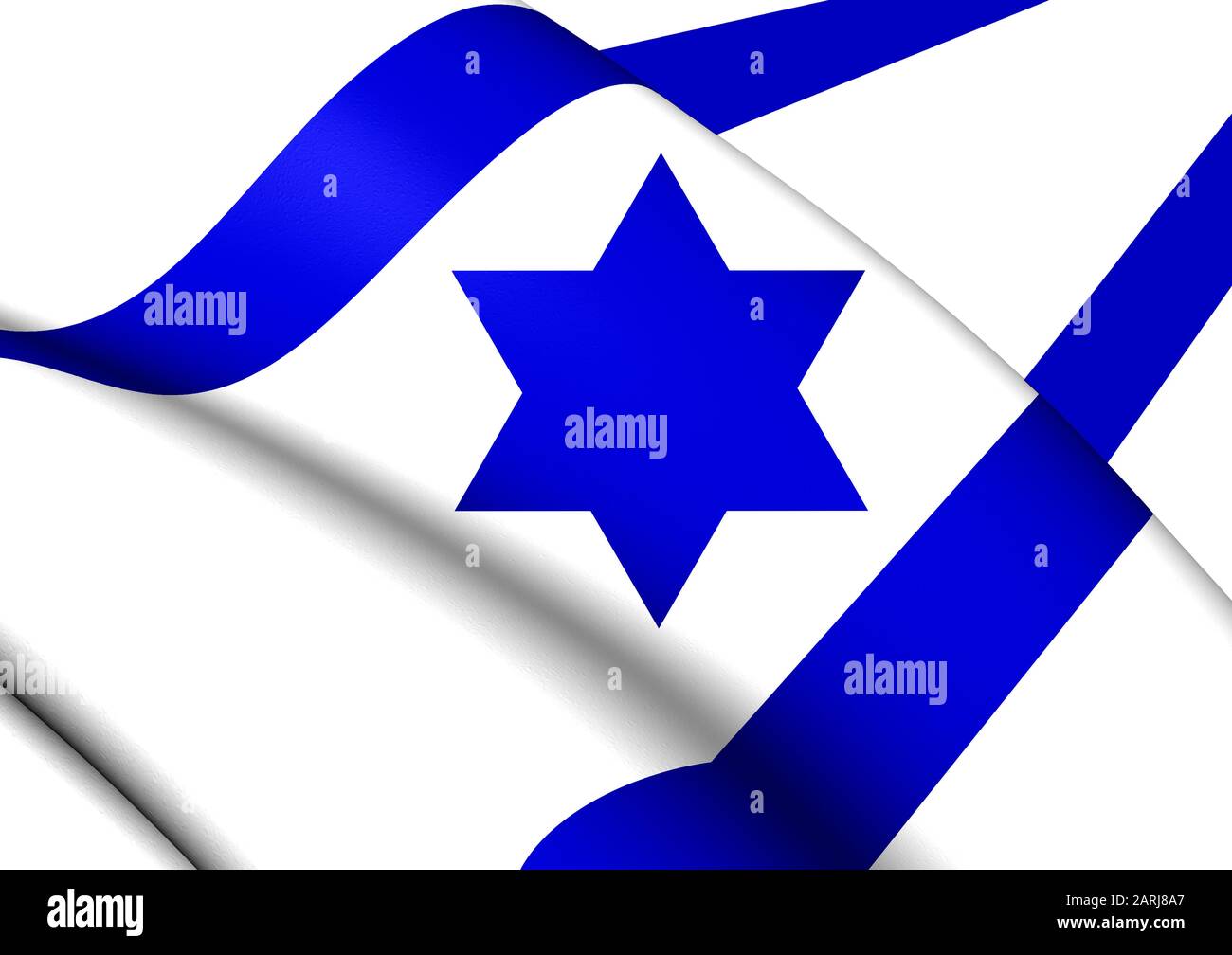 3D Ink Flag of Israel (1948). 3D Illustration Stock Photo - Alamy
