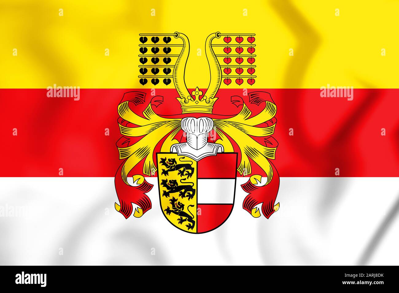 3D Flag of Carinthia, Austria. 3D Illustration Stock Photo - Alamy