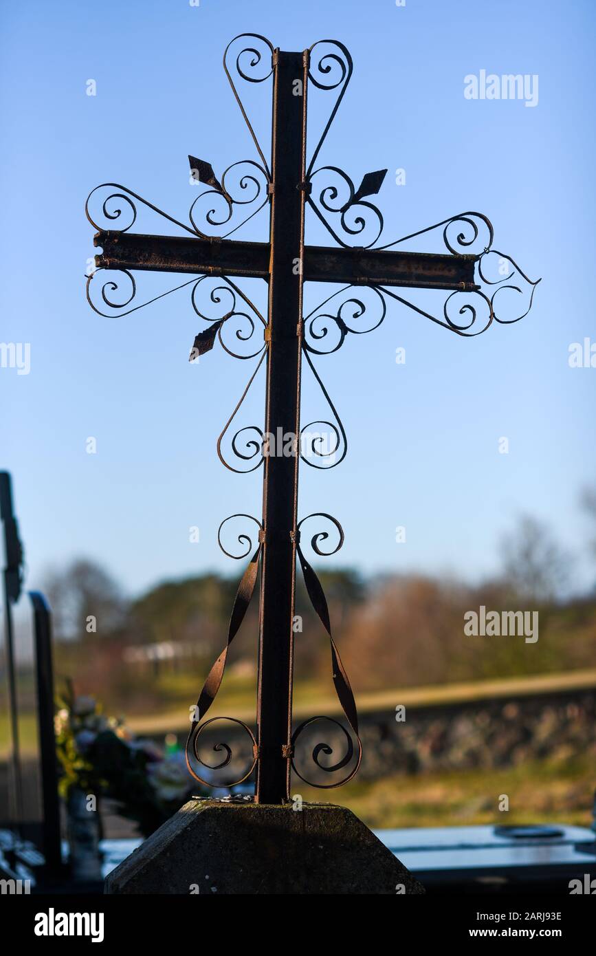 Old, rusty metal Christian cross Stock Photo - Alamy