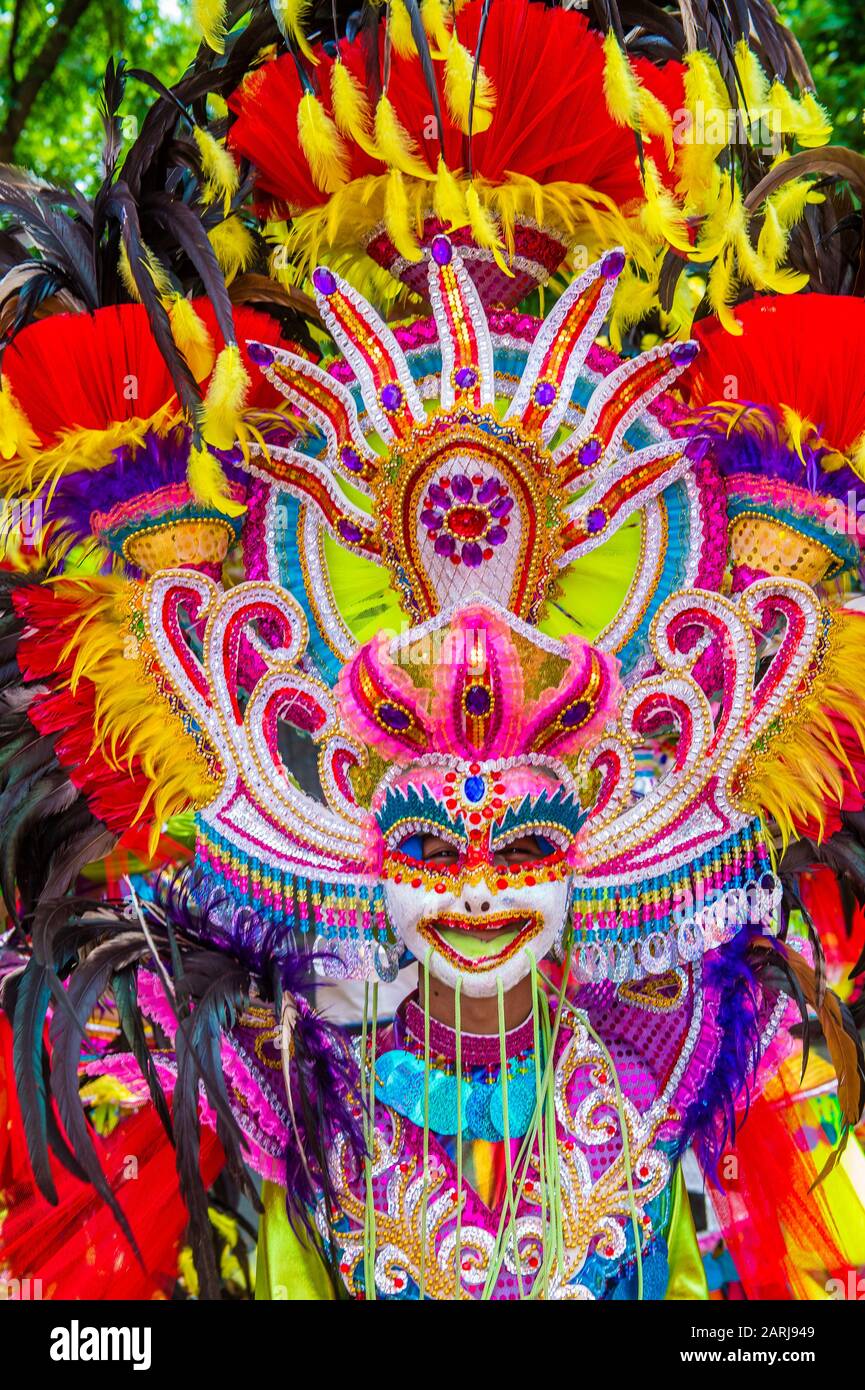 Participant in the Masskara Festival in Bacolod Philippines Stock Photo ...