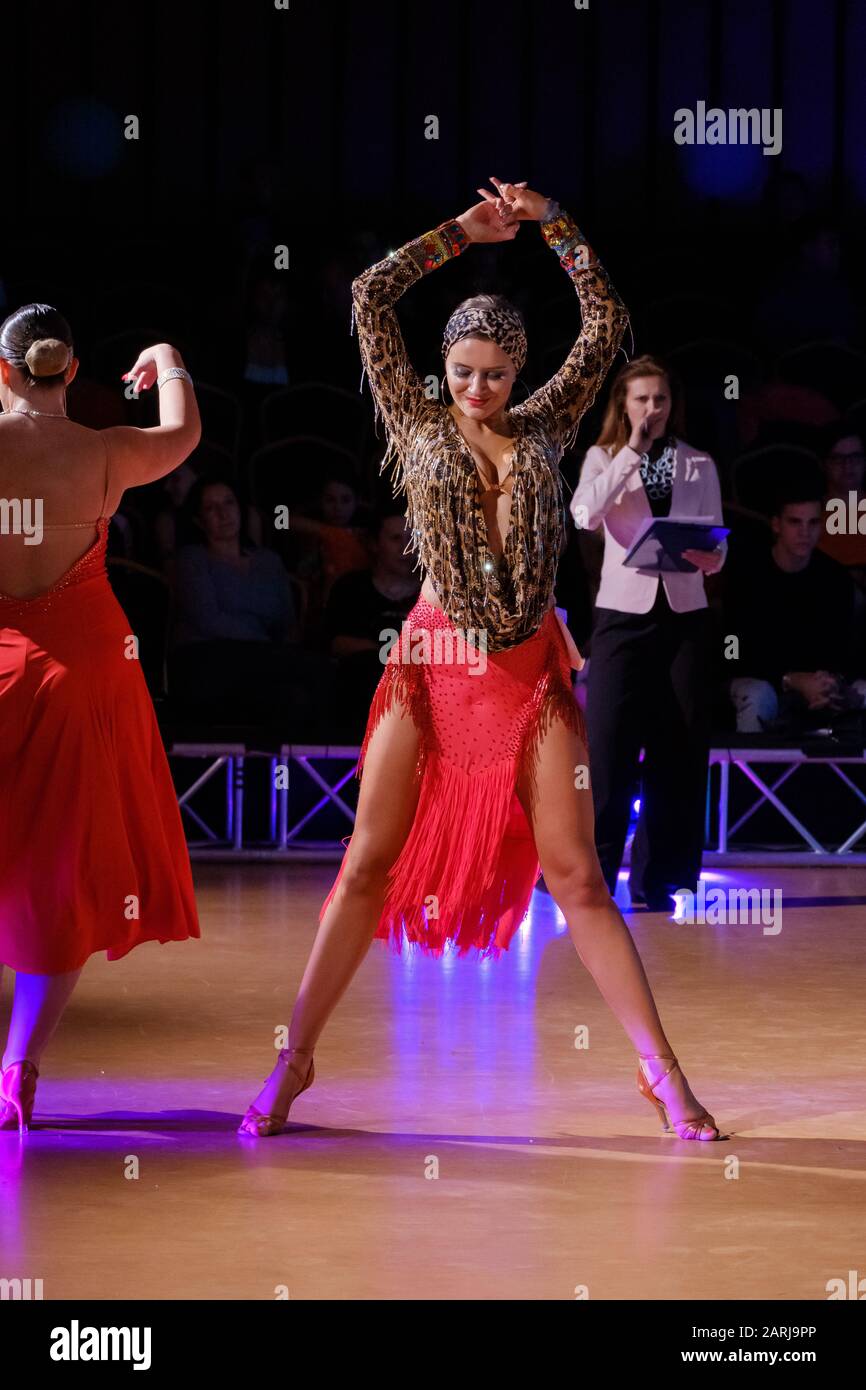 Girls dancers participate in artistic dance competitions Stock Photo ...