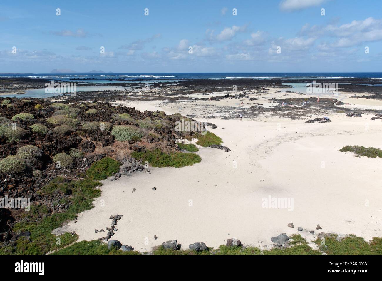 Caleton Blanco, Blanco beach, White beach on Lanzarote Island, Canary ...