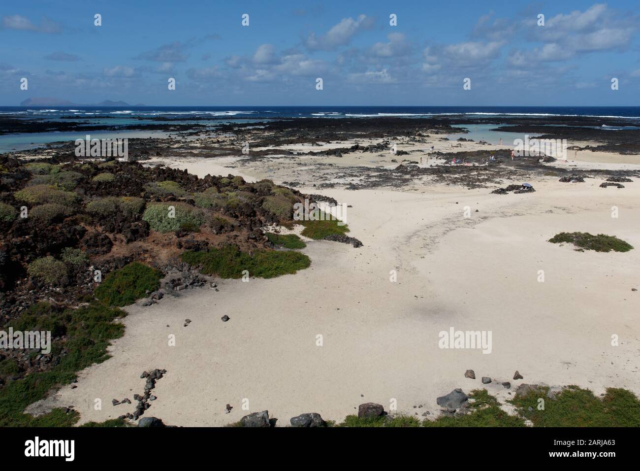 Caleton Blanco, Blanco beach, White beach on Lanzarote Island, Canary ...