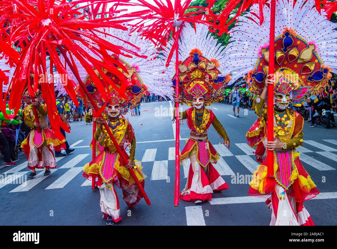 Participants in the Masskara Festival in Bacolod Philippines Stock ...