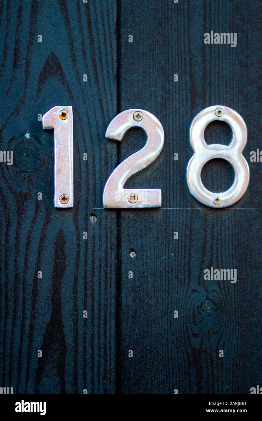 House number 128 Stock Photo - Alamy