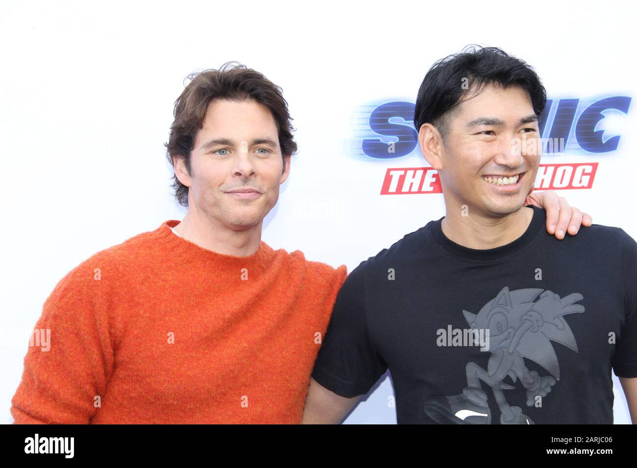 James Marsden and Haruki Satomi (CEO, SEGA) at the Paramount Pictures ...
